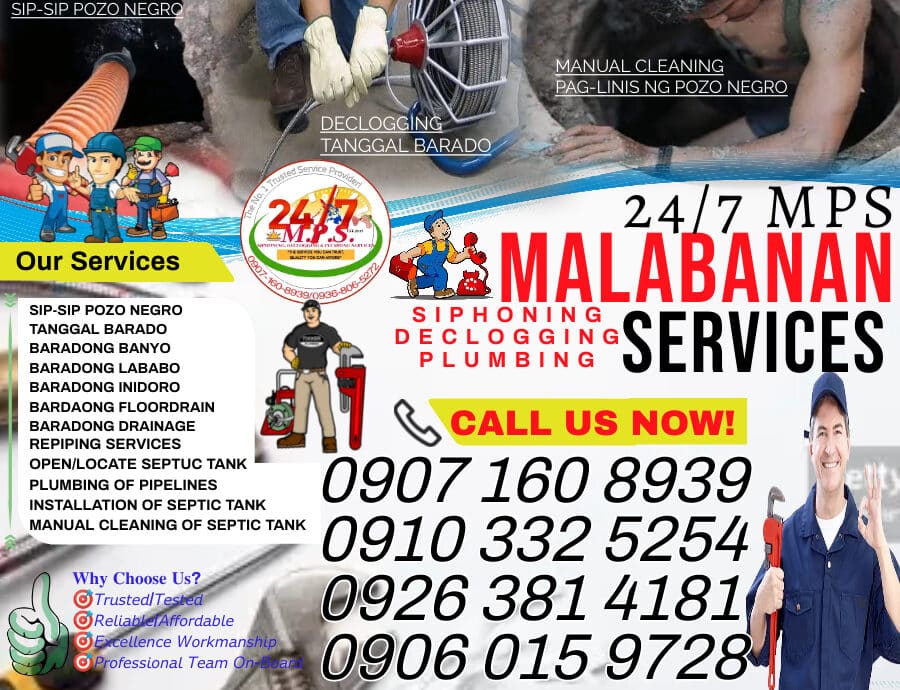 Malabanan Siphoning Service in Cavite Area and Metro Manila | 24/7 MPS