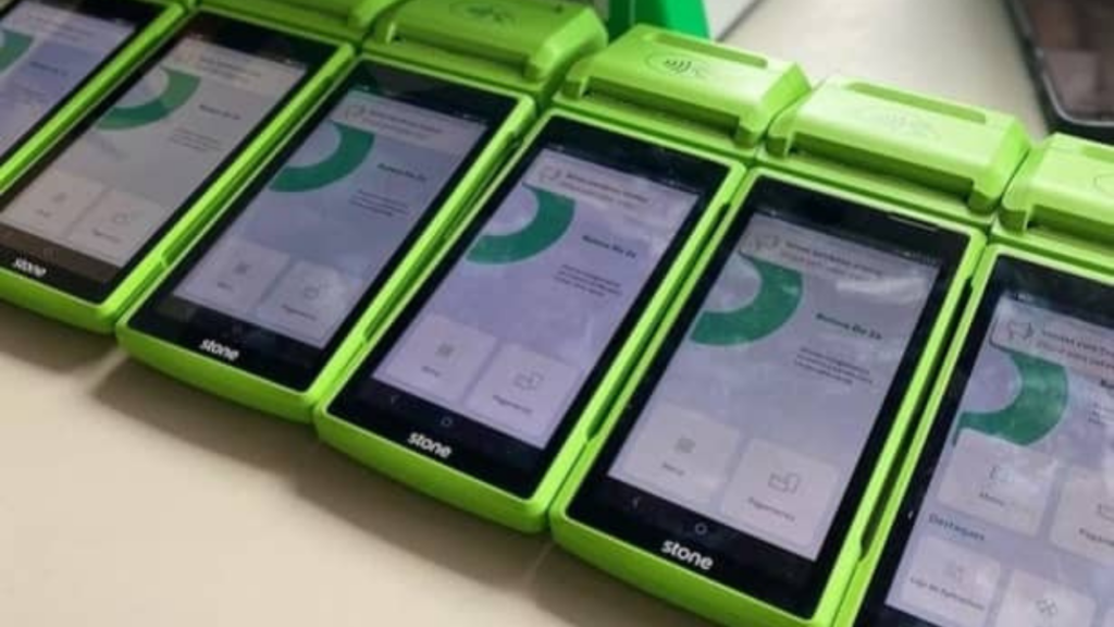 Maquininha de cartão Ton T3 smart com 2 baterias/Qrcode/touch-screen ...