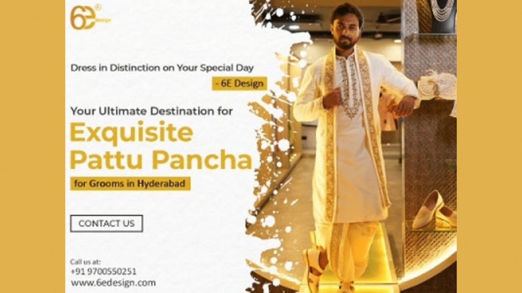 Buy Latest Pattu Pancha For Groom in Hyderabad | 6E Design