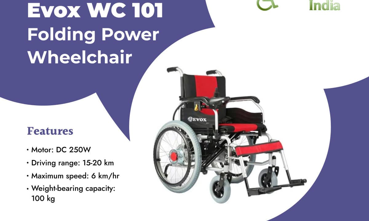 Explore The Evox WC 101 Folding Power Wheelchair at Wheelchair India