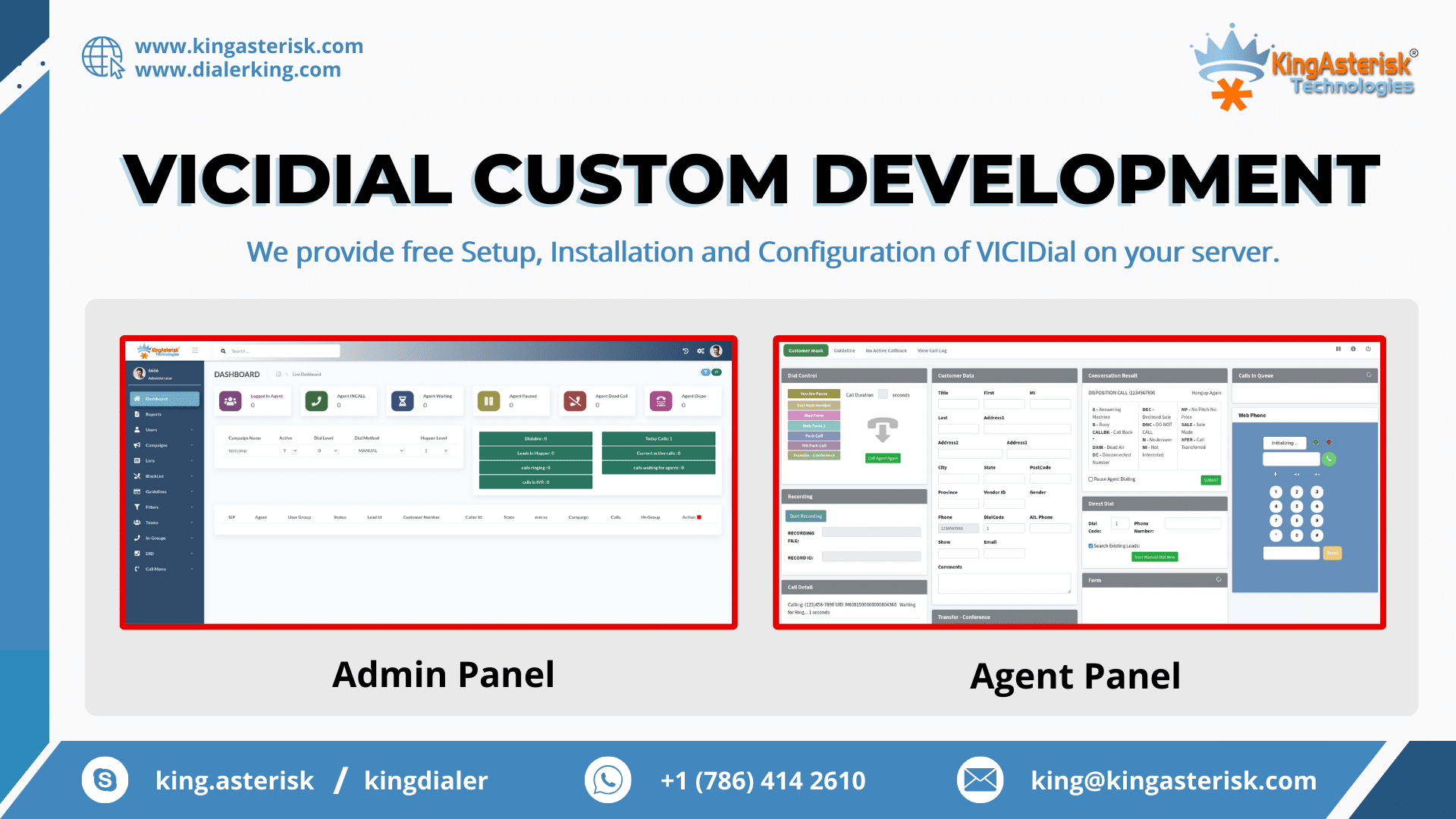 Vicidial Custom Development - Free Installation and Configuration
