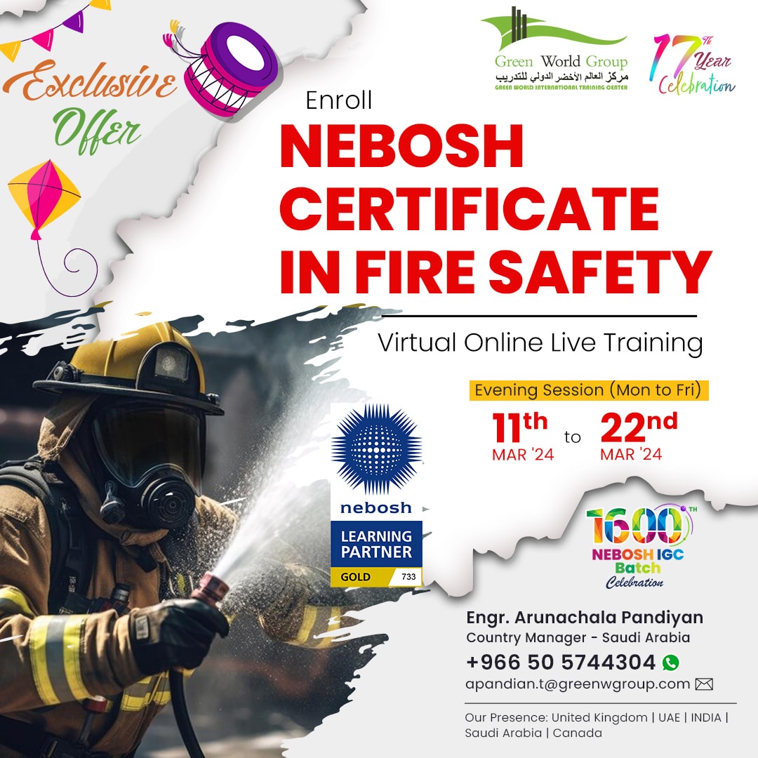 NEBOSH Fire Safety Courses in Saudi Arabia