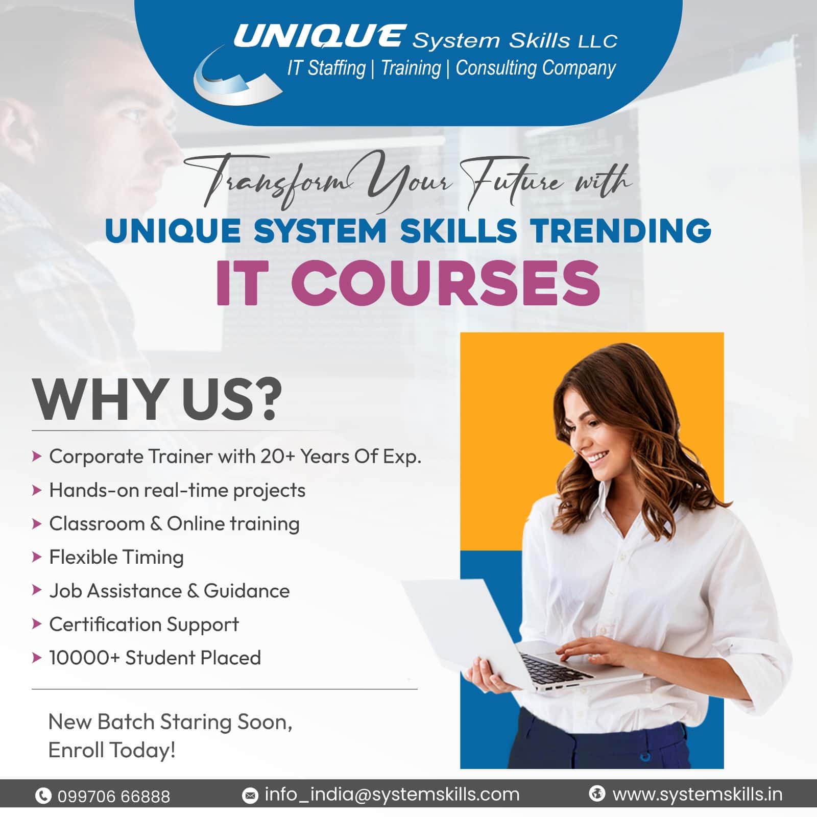 Top Software Training Institute in Pune | Unique System Skills
