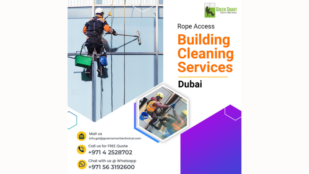 Premium Rope Access External Building Cleaning Service in Dubai