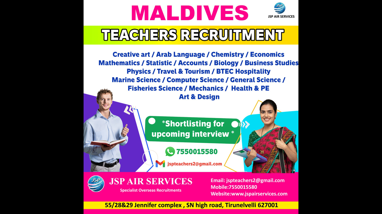Teacher Vacancy in Maldives